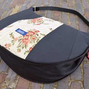 Brocade Purse Simple Expandable Large Purse Handbag Shoulder Bag Canvas ...