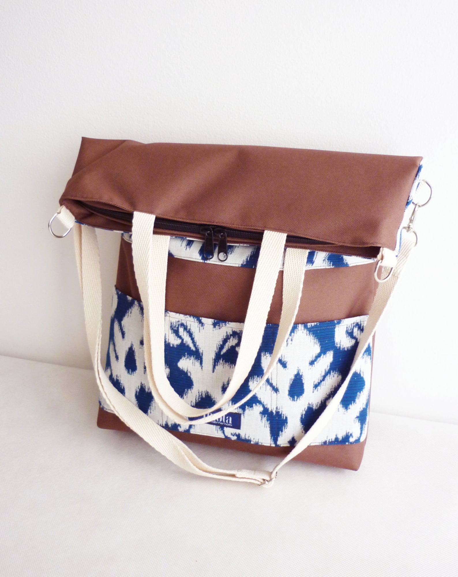 Large Fold Over Canvas Tote Bag Shopping Bag Casual Fold Over - Etsy