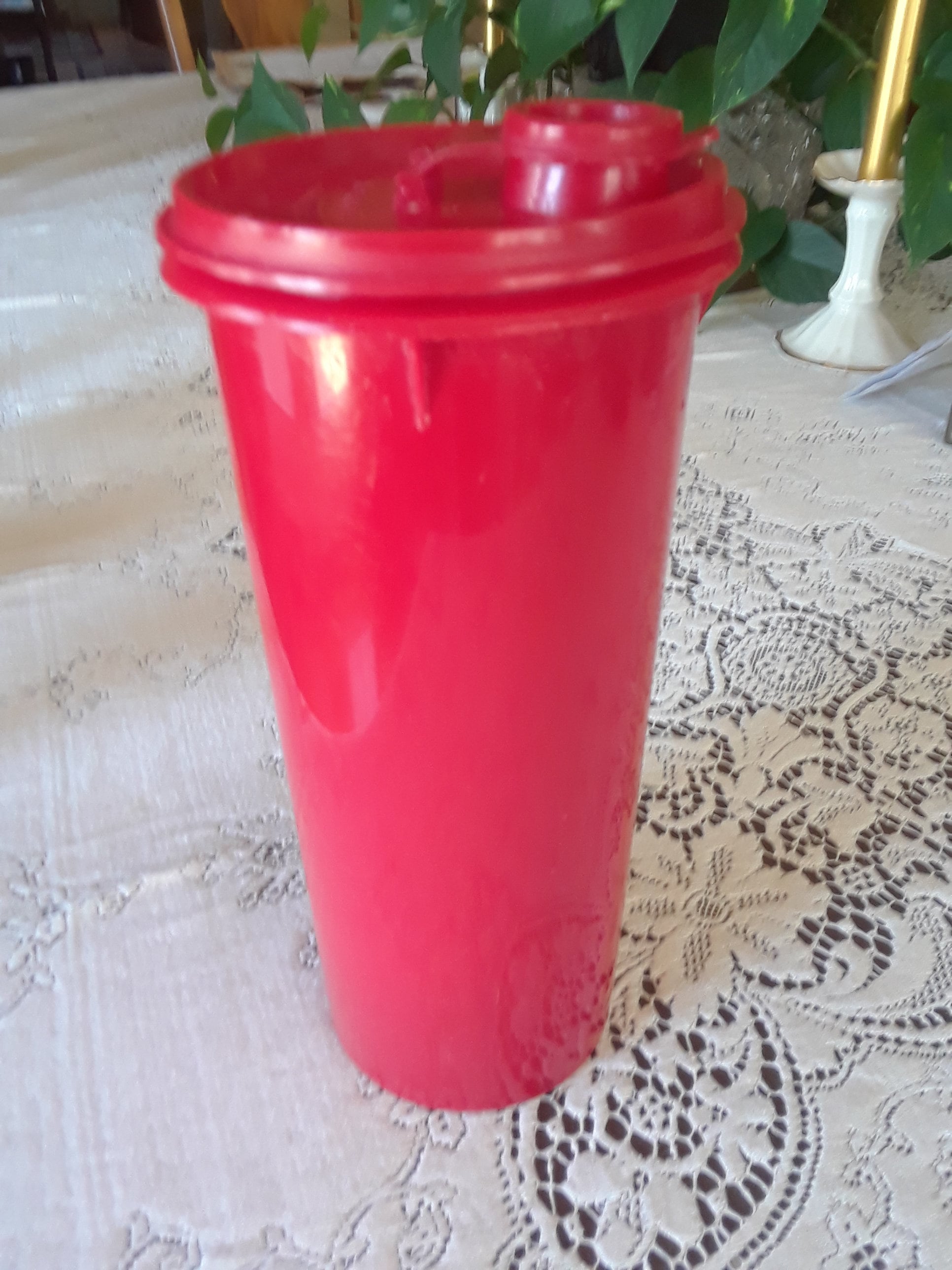 Red Tupperware Container / Pitcher for Tomato Juice / Tupperware Party ...