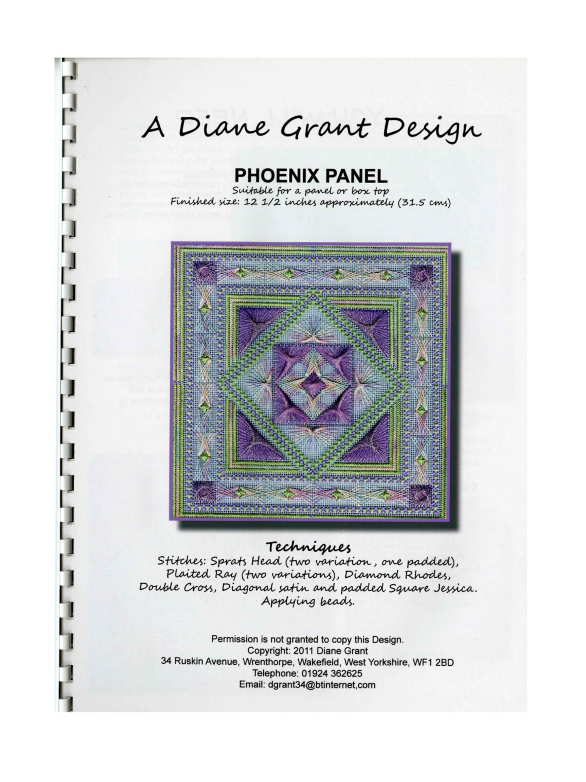 INSTRUCTION SHEET - PHOENIX Panel Needlepoint (canvas Work) - Etsy