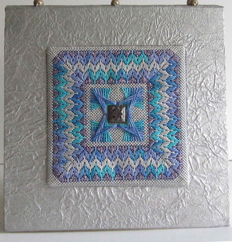 BOOK - HANDMADE CONCERTINA Book With Inset Needlepoint Embroidery - Etsy