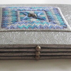 BOOK - HANDMADE CONCERTINA Book With Inset Needlepoint Embroidery - Etsy