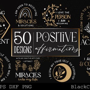 Positive Affirmations Bundle SVG 50 Designs - Etsy