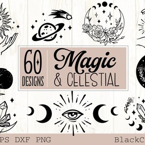 Magic and Celestial SVG Bundle 60 Designs - Etsy