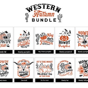 Western Autumn Bundle Svg, Western Fall Svg, Western Halloween Bundle ...