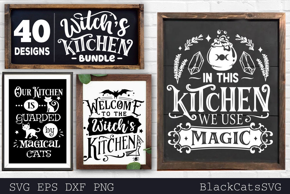 Witch's Kitchen SVG Bundle 40 Designs | Etsy