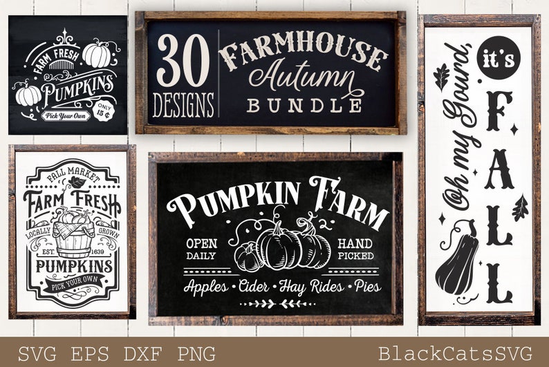 Rustic Fall Bundle Svg,vintage Autumn Svg, Rustic Farmhouse Autumn Svg ...