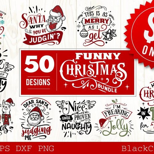 Funny Christmas SVG Bundle Cut Files Funny Holiday Bundle | Etsy
