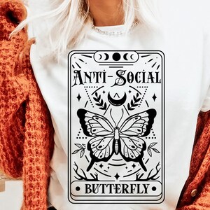 Anti-social Butterfly SVG, Antisocial SVG, Antisocial Butterfly Svg ...