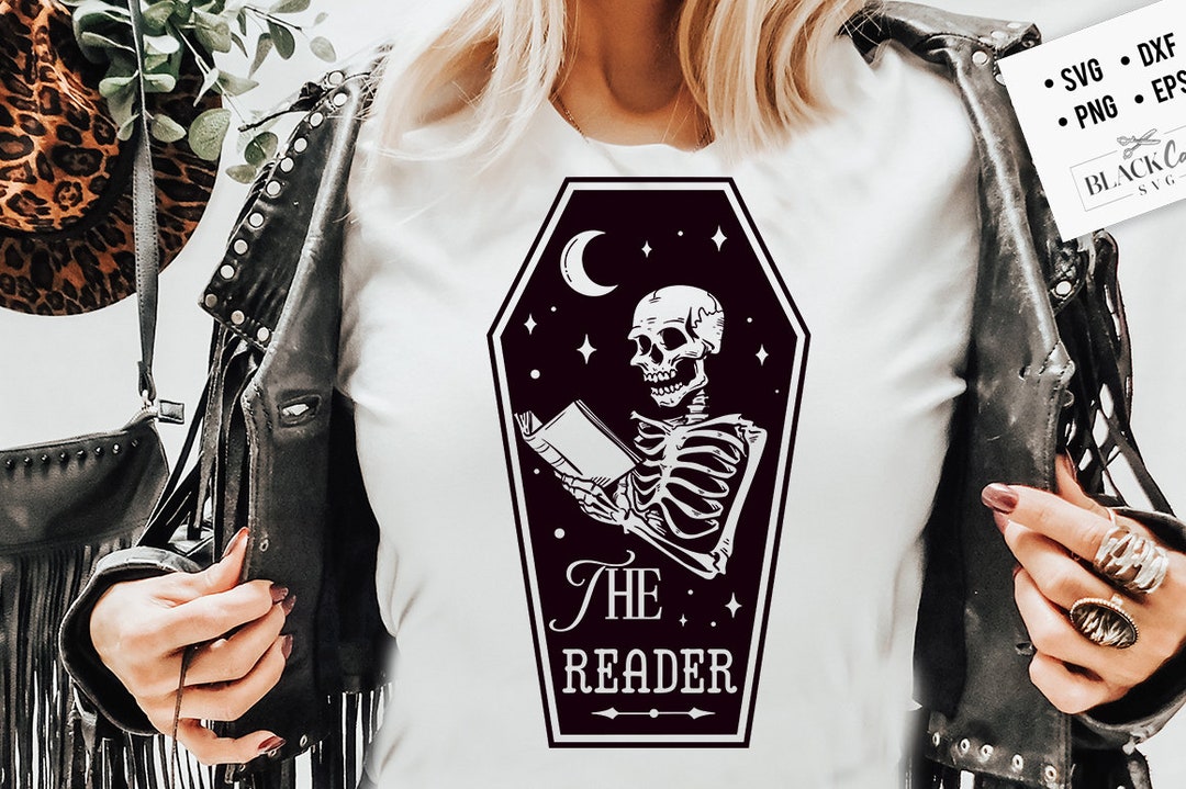 The Reader Svg, Coffin Skeleton the Reader Svg, Just One More Chapter ...