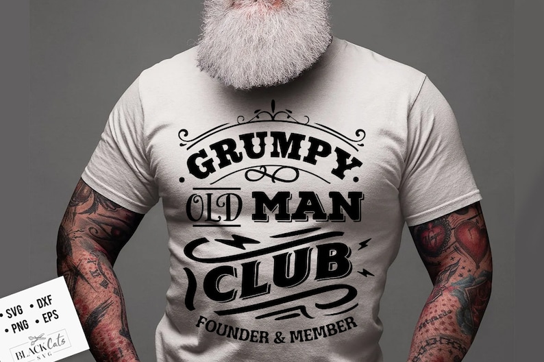 Grumpy Old Man Club Svg Old Man Svg Birthday Vintage Svg - Etsy