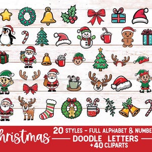 Christmas Alphabet PNG, Merry Christmas Font Png SVG, Christmas Letters ...