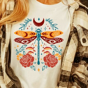 Boho Dragonfly Svg, Scandinavian Svg, Botanical Svg, Folk Art T-svg ...