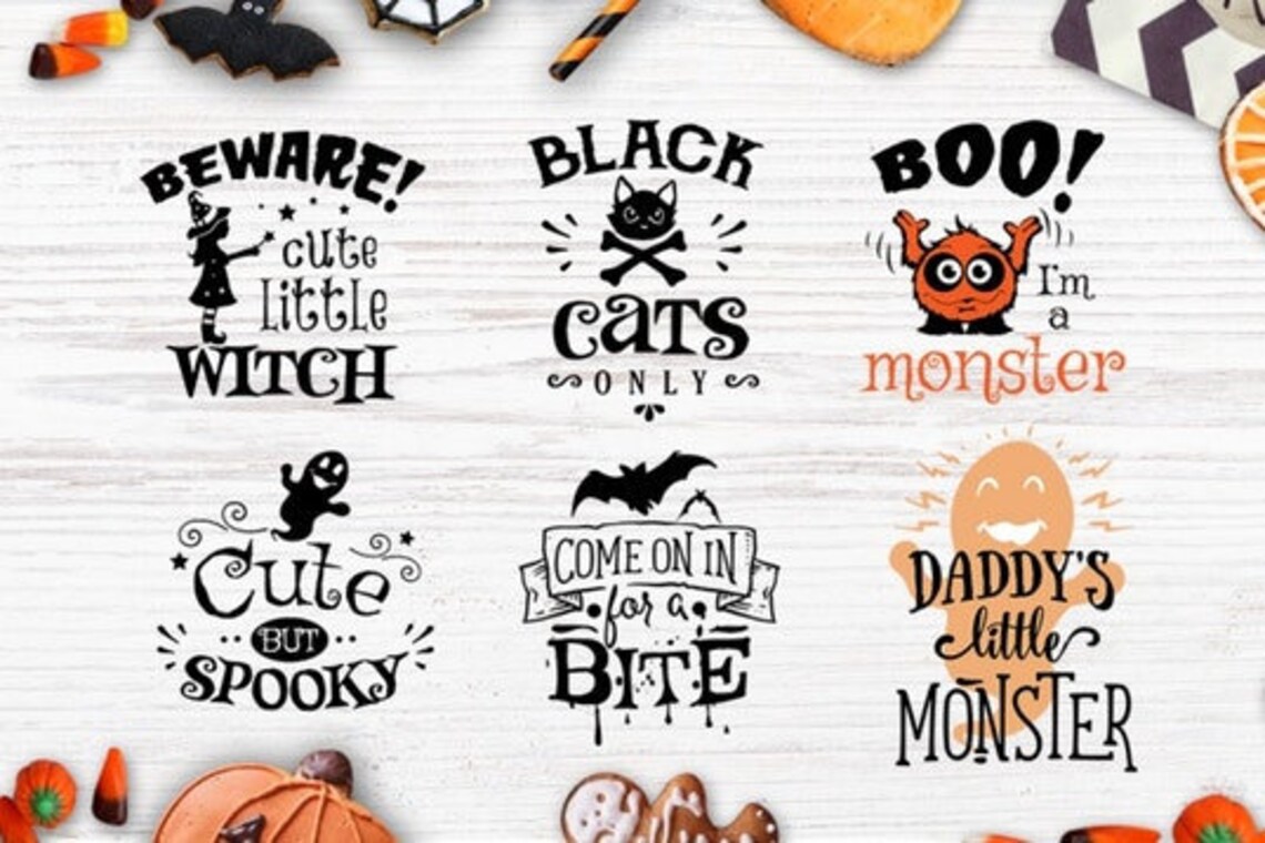 Halloween Bundle 40 SVG , Eps, Dxf, Png Vol 1 - Etsy