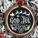 God Jul Svg Scandinavian Christmas Svg God Jul Round - Etsy