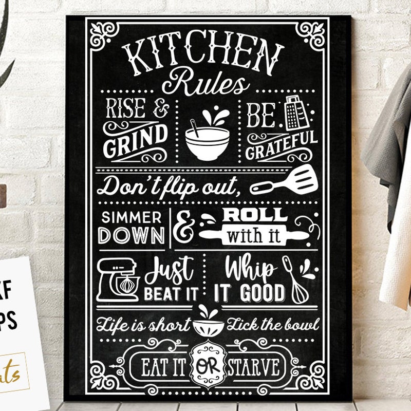Kitchen Wall Pun Signs - Etsy UK