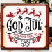 God Jul Svg Scandinavian Christmas Svg God Jul Round - Etsy