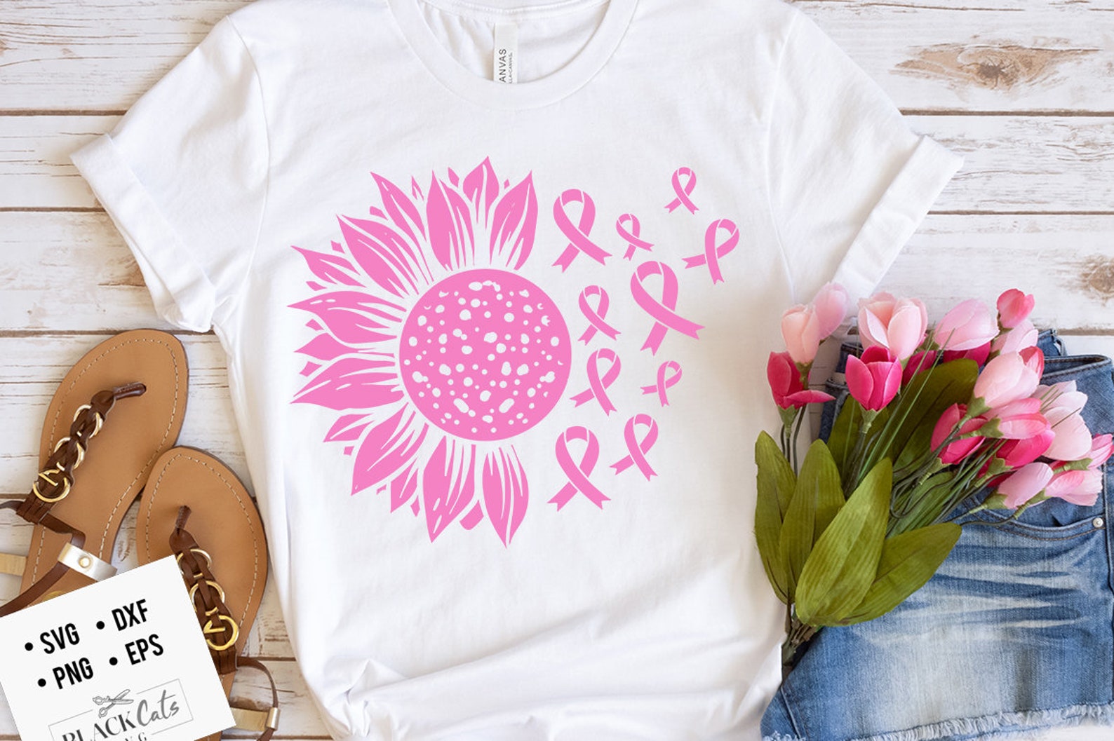 Cancer Awareness Sunflower Svg Sunflower Svg Sunflower - Etsy