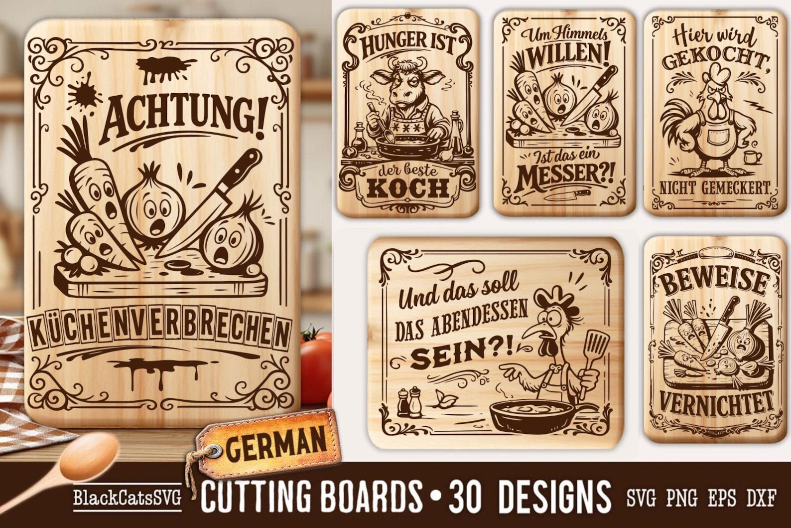Funny German Cutting Board Engraving File, Deutsch Sarcastic Cutting ...