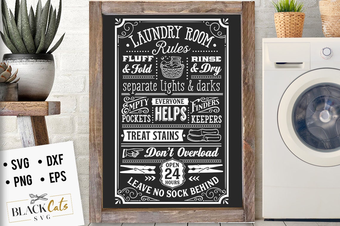 Laundry Room Rules Svg Laundry Room Svg Laundry Svg Laundry | Etsy