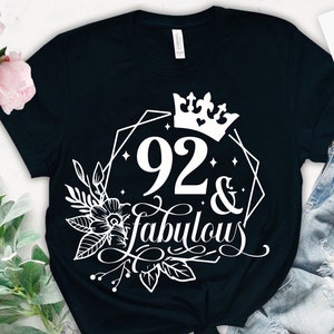 92 and Fabulous SVG, 92nd Birthday, 92 Fabulous Cut File, 92 Birthday ...