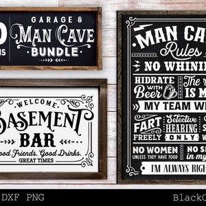 Man Cave SVG Bundle 40 Designs, Garage SVG Bundle, Father's Day Svg ...