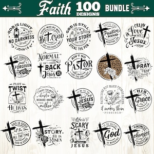 Christian SVG Bundle, Bible Verse Svg Bundle, Faith Bundle 100 Designs ...