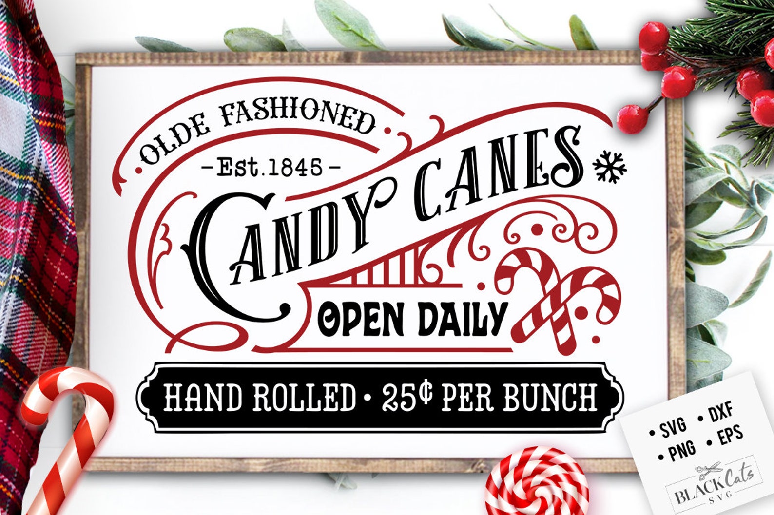 Candy Canes Svg Candy Canes Poster Svg Farmhouse Christmas Etsy