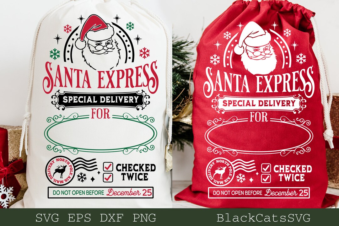 Reindeer Express Svg Santa Sack SVG North Pole Express Svg - Etsy Australia