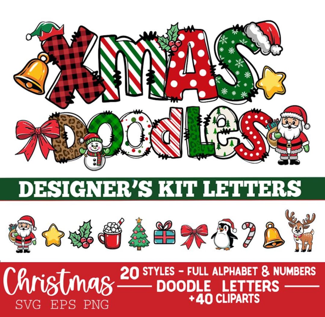Christmas Alphabet PNG, Merry Christmas Font Png SVG, Christmas Letters ...