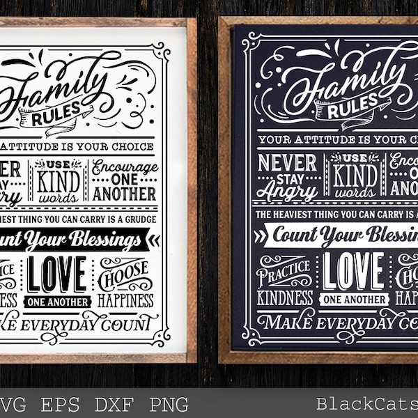 Family Rules Poster - Etsy