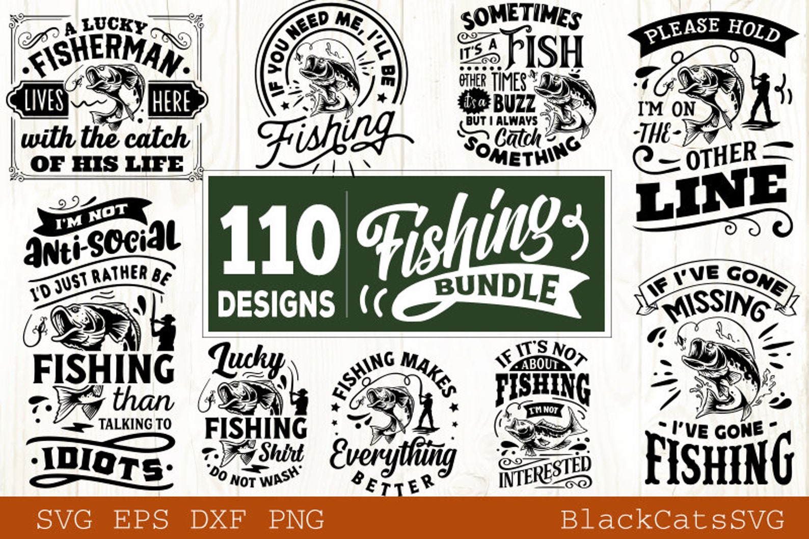 Fishing Bundle SVG 110 Designs - Etsy