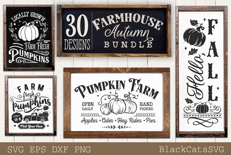 Rustic Fall Bundle Svg,vintage Autumn Svg, Rustic Farmhouse Autumn Svg ...