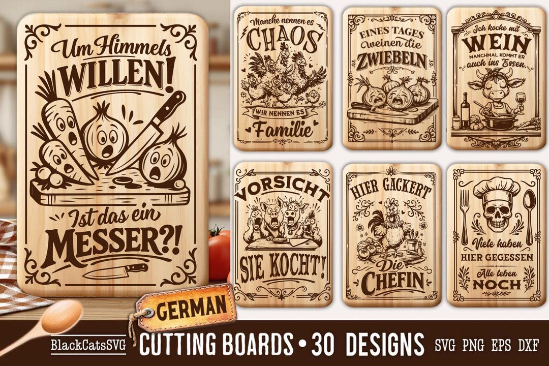 Funny German Cutting Board Engraving File, Deutsch Sarcastic Cutting ...