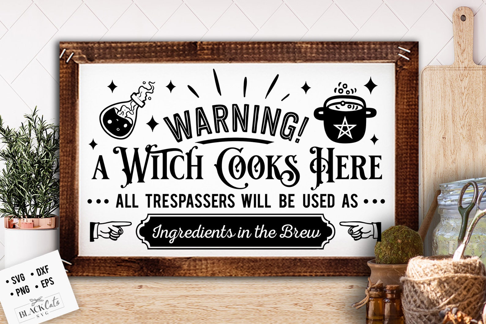 Warning a Witch Cooks Here SVG, Witch Kitchen Svg, Magic Kitchen Svg ...