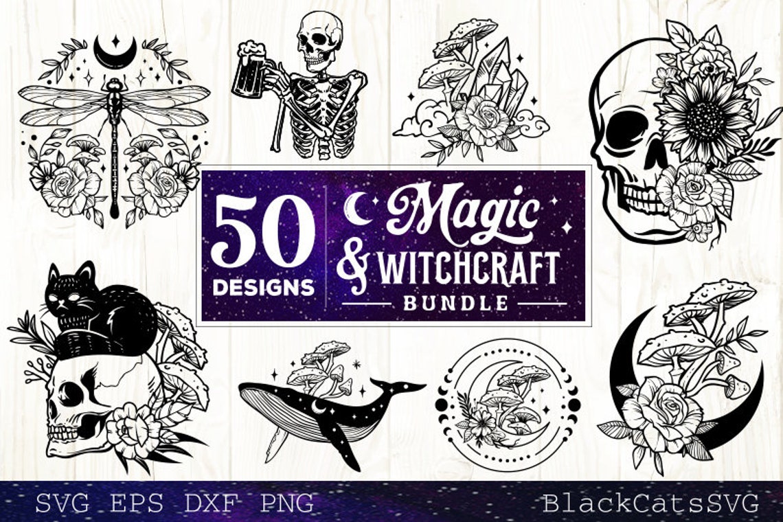 Magic and Witchcraft SVG Bundle 50 Designs - Etsy UK
