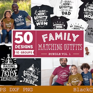 Family Matching Outfits SVG Bundle 50 Designs Vol 1 - Etsy