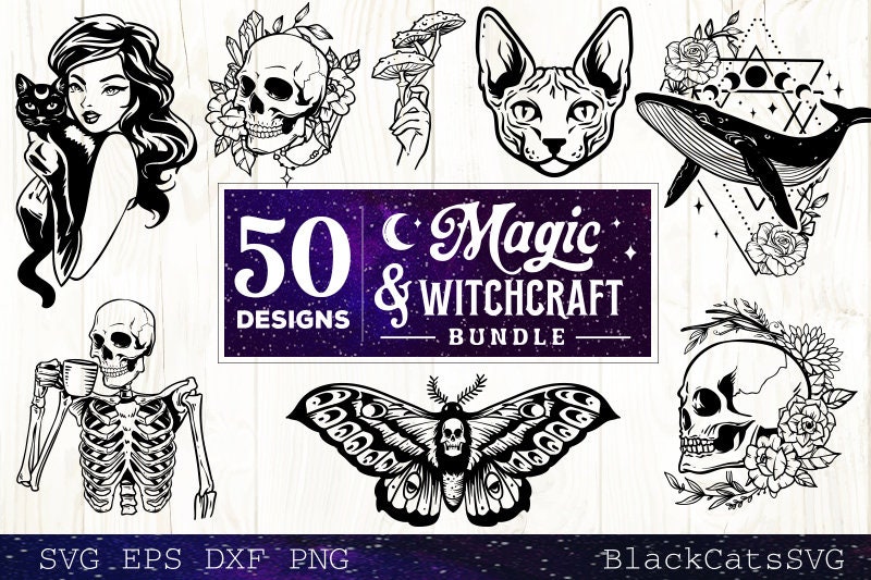 Magic and Witchcraft SVG Bundle 50 Designs - Etsy UK
