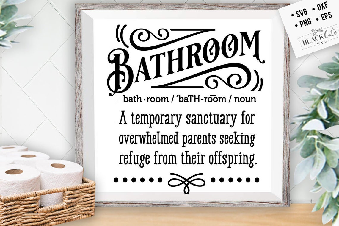 Bathroom Definition Svg Bathroom SVG Bath SVG Rules SVG - Etsy