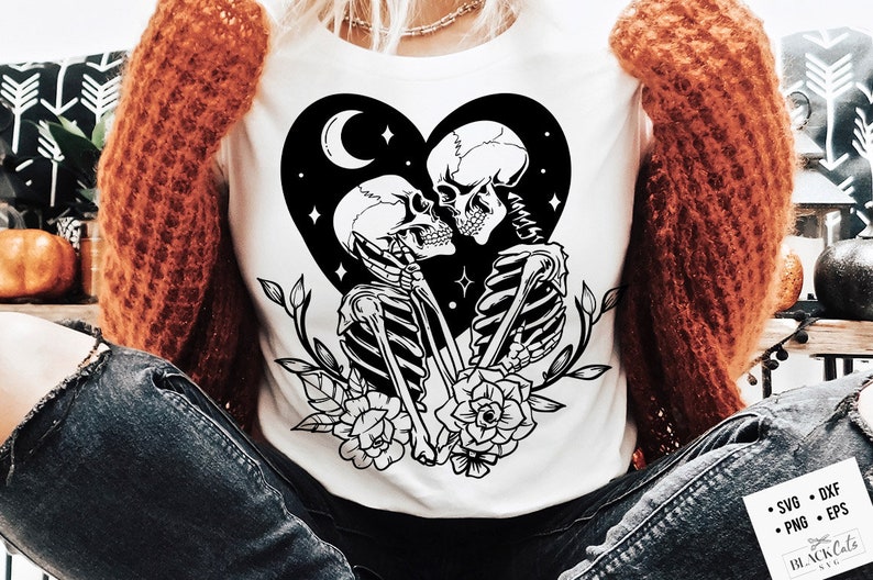 The Lovers SVG, the Lovers, Skeleton Lovers Svg, Valentine Skeletons Svg, Skeleton Love Svg ...