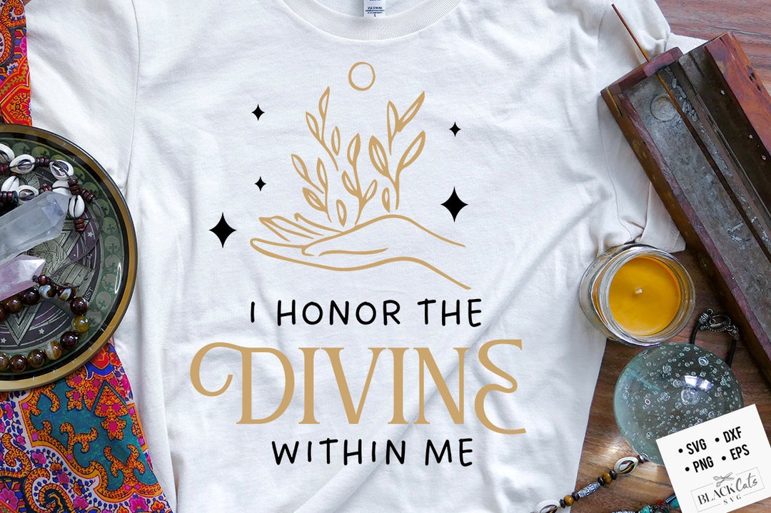 I Honor the Divine Within Me Svg, Positive Affirmations Svg, Botanical ...