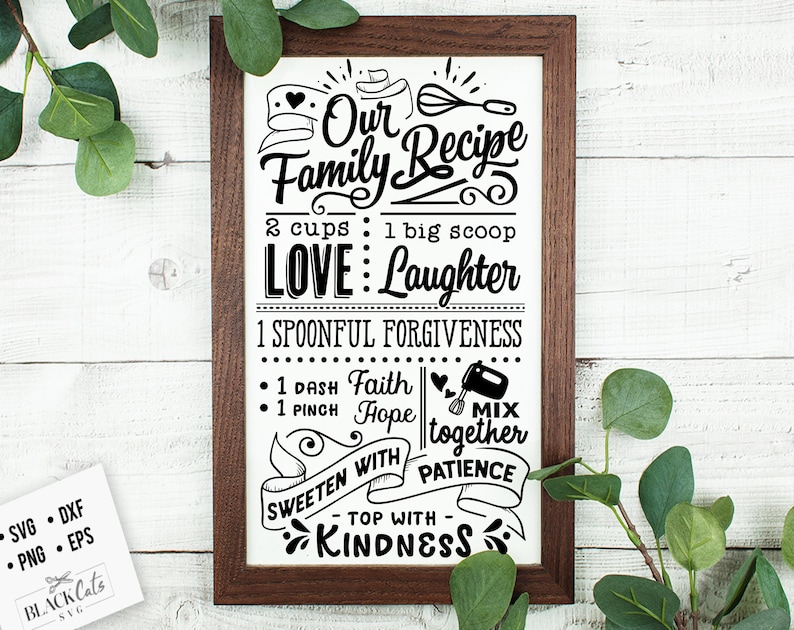 Our Family Recipe SVG, Kitchen Svg, Funny Kitchen Svg, Cooking Funny ...