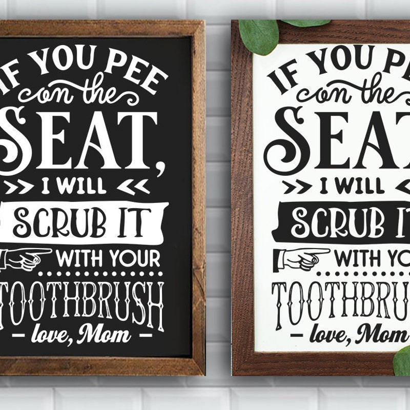 No Pee on Seat Sign - Etsy