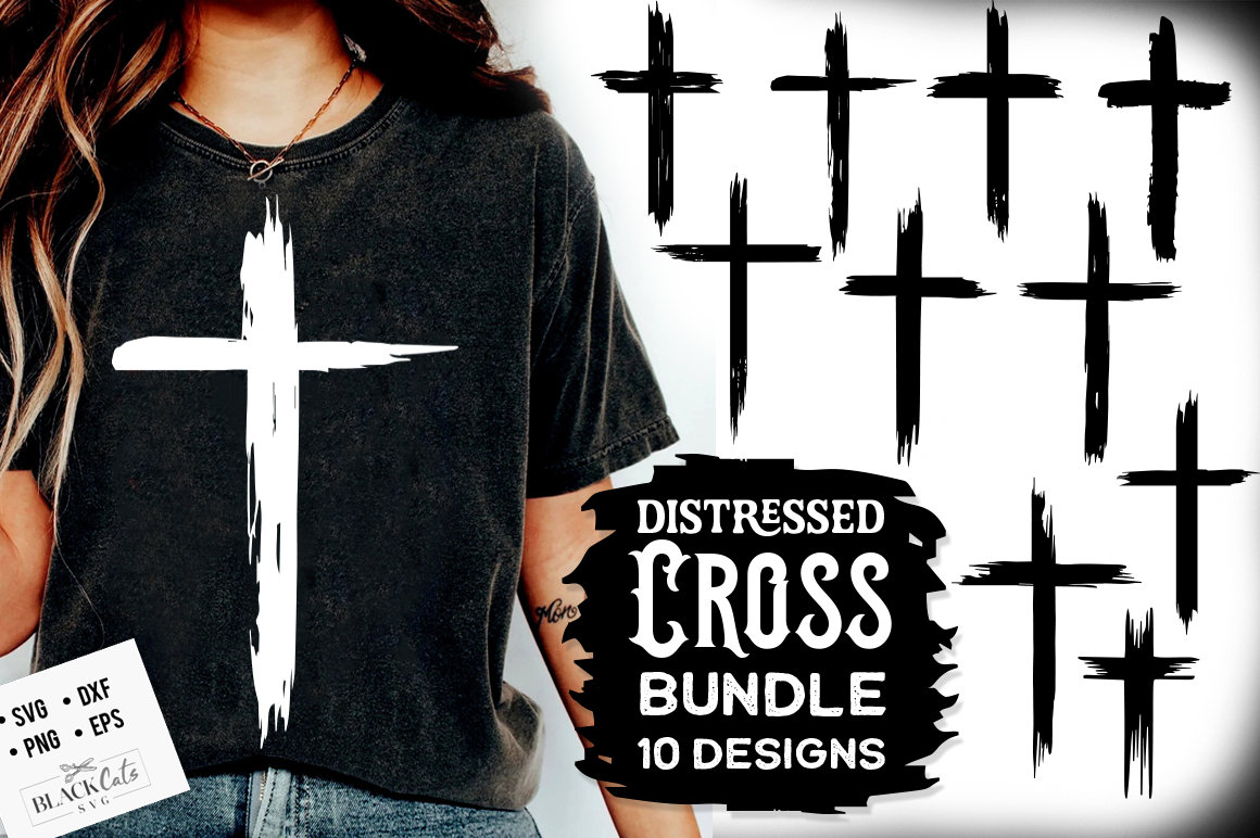 Distressed Cross bundle svg, Cross bundle svg, Distress cross svg ...
