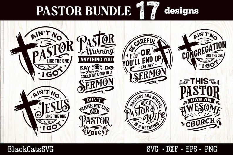 Pastor Bundle SVG, Pastor Svg Bundle, Funny Pastor Svg, Christian ...