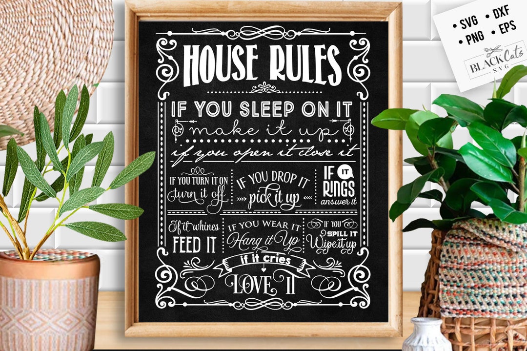 House Rules SVG, House Rules Poster Svg, Welcome to Our House Svg ...
