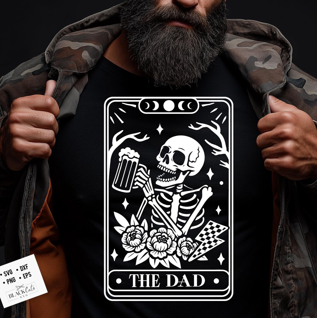 The Dad Tarot Card SVG PNG, Tarot Dad Svg, Dad and Beer Svg, Funny ...
