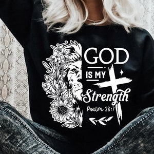 God is My Strength Svg, Prayer Svg, Pray Svg, Christian Cross Svg ...