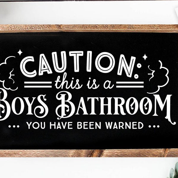 Boys Bathroom Sign - Etsy