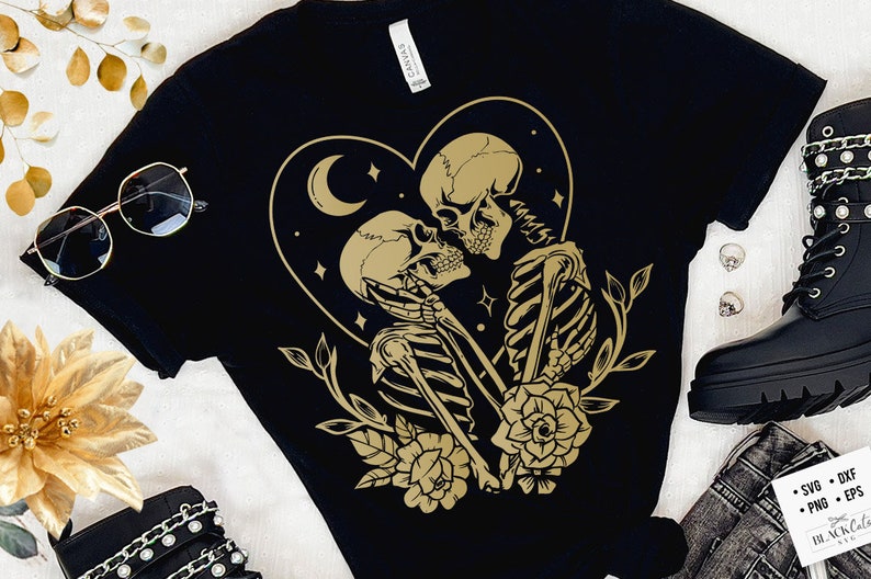 The Lovers SVG, the Lovers, Skeleton Lovers Svg, Valentine Skeletons Svg, Skeleton Love Svg ...